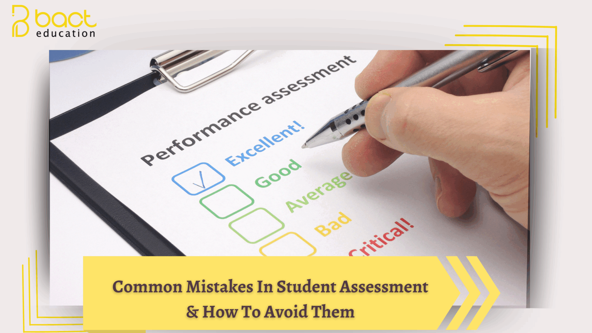 Common Mistakes in Student Assessment & How to Avoid Them - Bacttraining